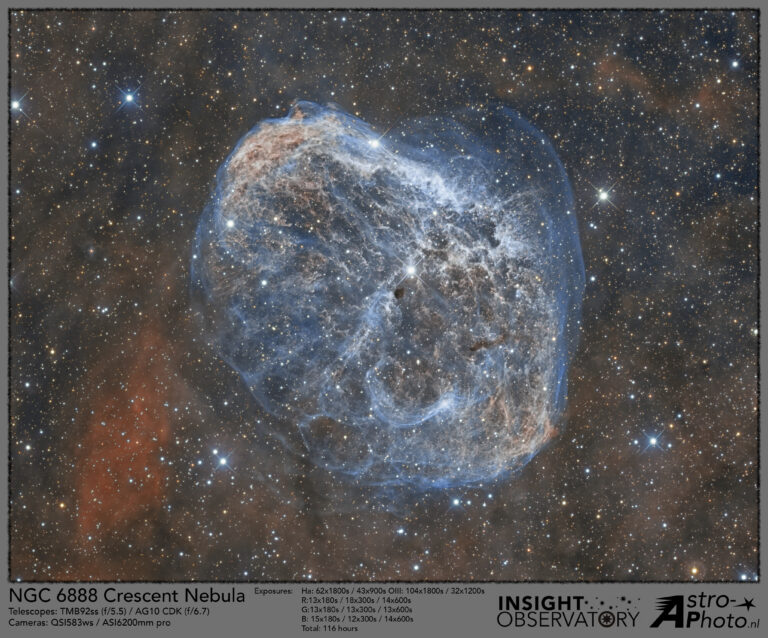 NGC 6888 Crescent high-resolution | Astro-photo | by André van der Hoeven